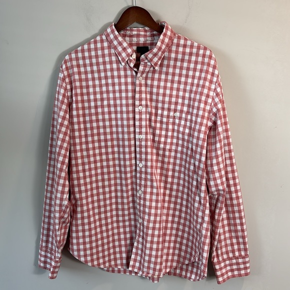 J. Crew | Tops | J Crew Gingham Checkered Long Sleeve Button Down Shirt ...